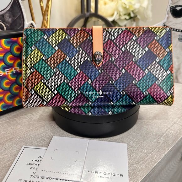 Kurt Geiger | Bags | Kurt Geiger Multicolor Womens Long Wallet | Poshmark